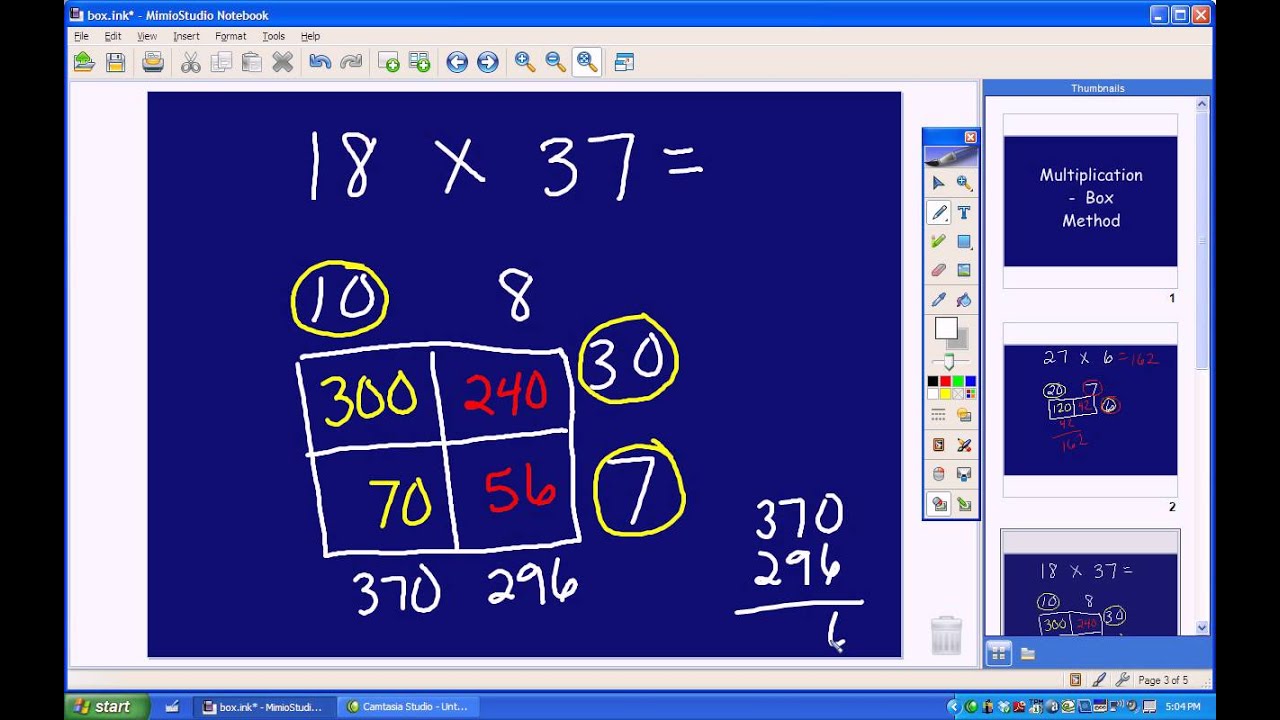 Box Method Multiplication Youtube