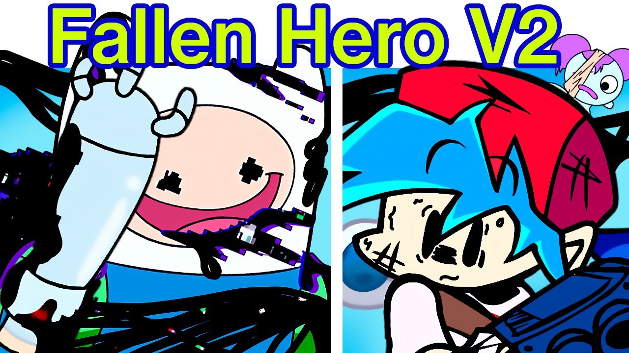 Friday Night Funkin Fallen Hero V2 Smiling Glitched Darkness Pibby