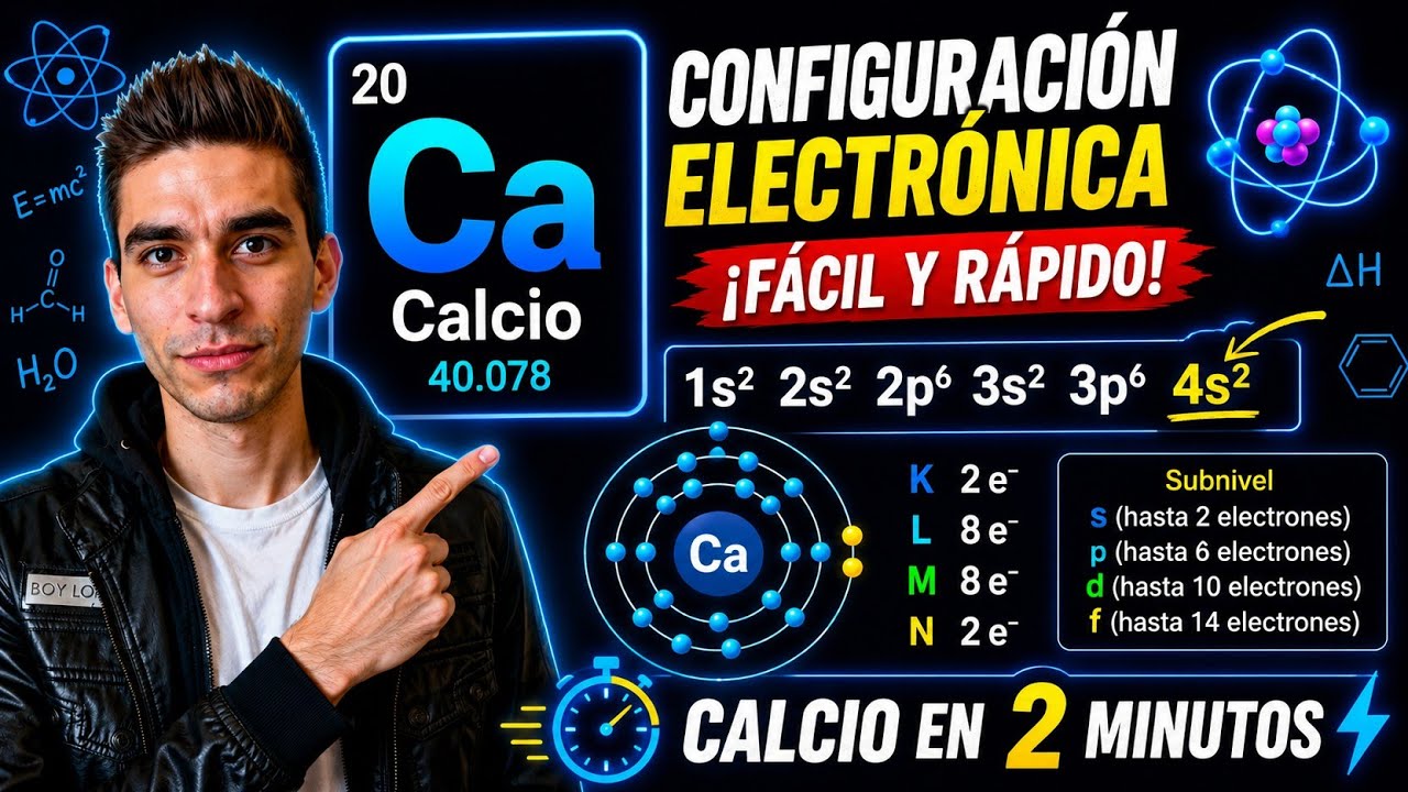 Configuración Electrónica Del Elemento Calcio Youtube