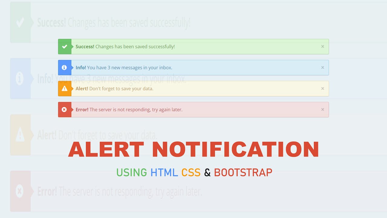 Custom Warning Alert Notification Using Html Css Nbkomputer 0222