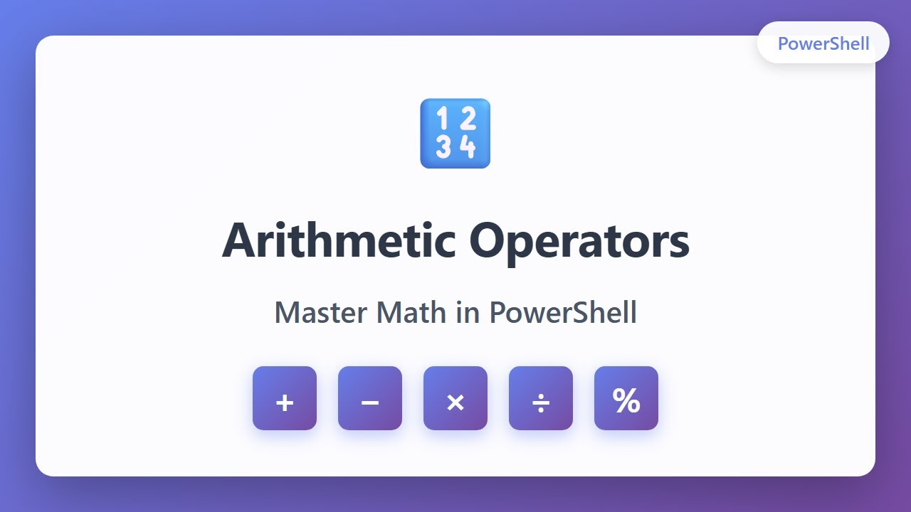 Powershell Arithmetic Operators Tutorial Master For