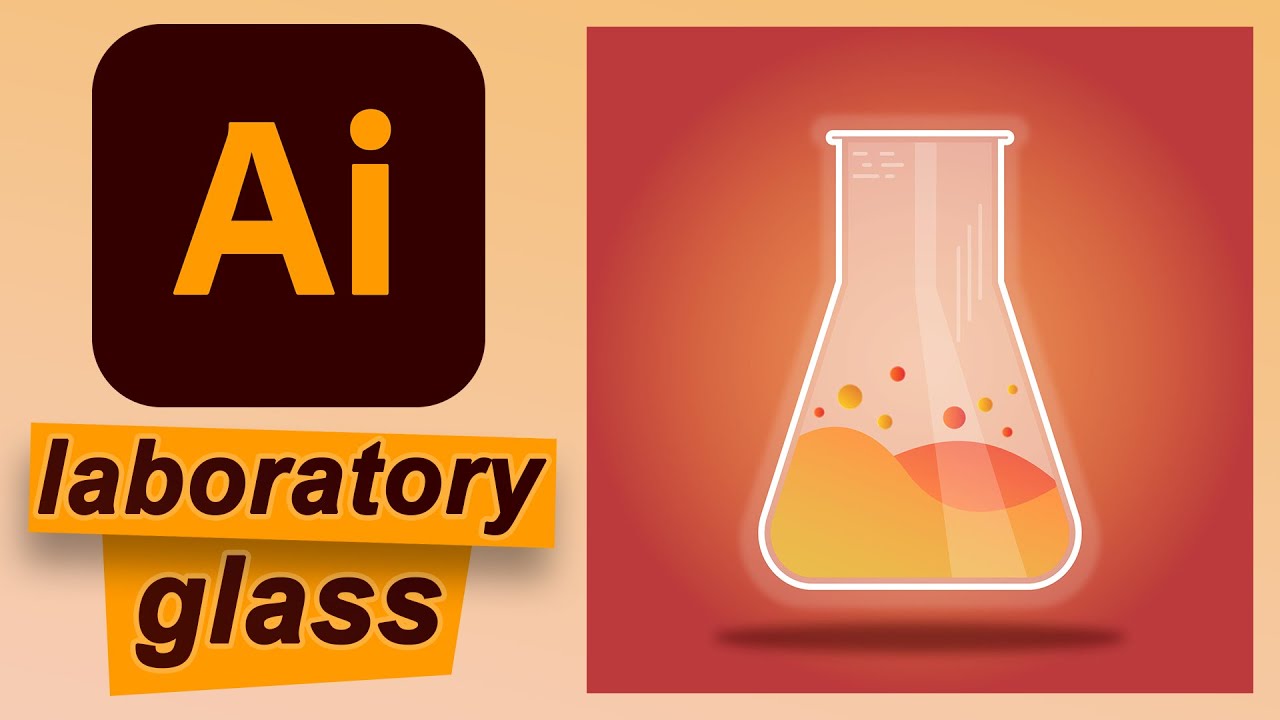 How To Design A Laboratory Glass Adobe Illustrator Tutorial Youtube