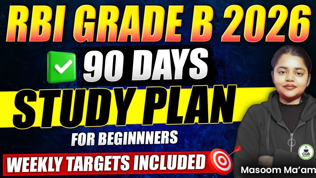 Rbi Grade B 2026 90 Days Preparation Strategy For Rbi Grade B Rbi