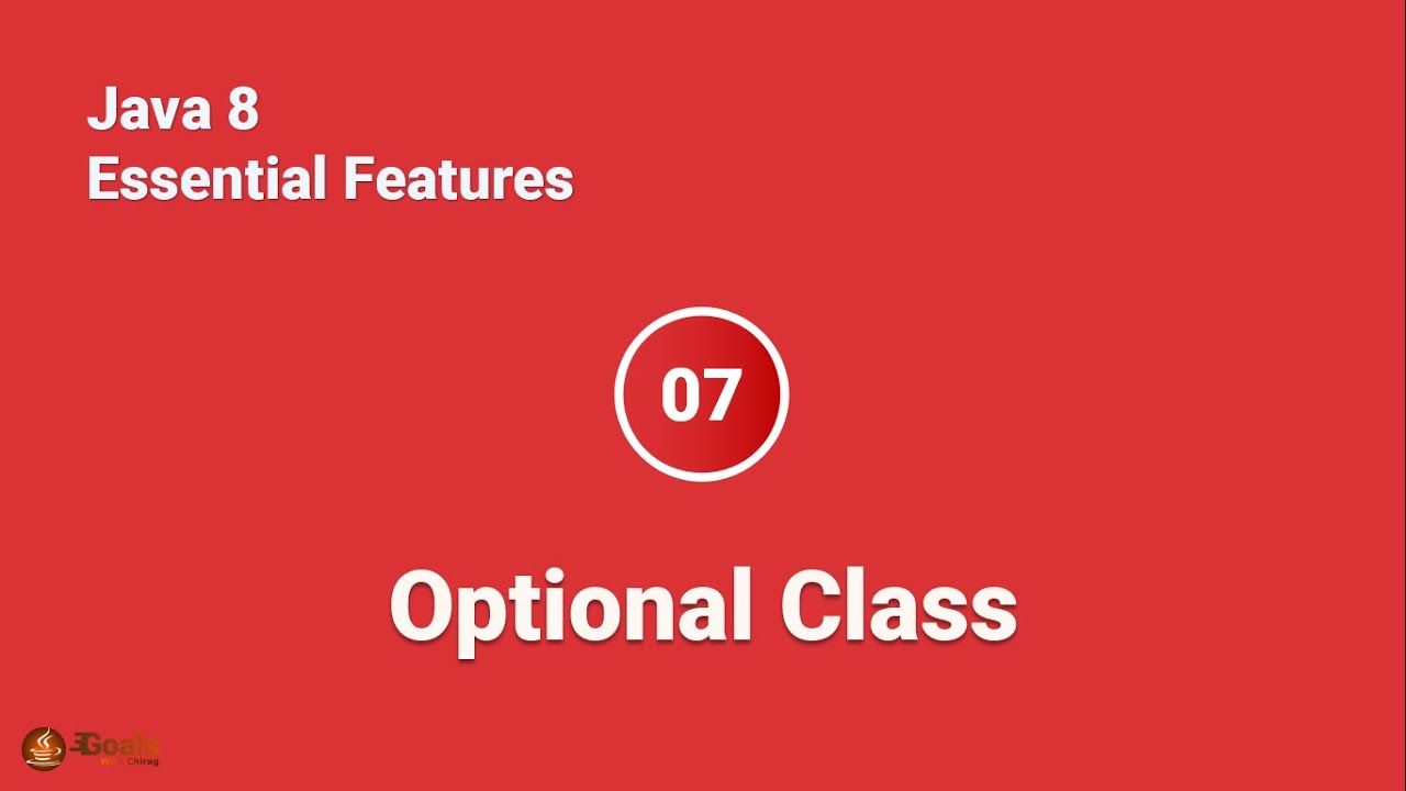 Optional Class Java8 Essential Features Youtube