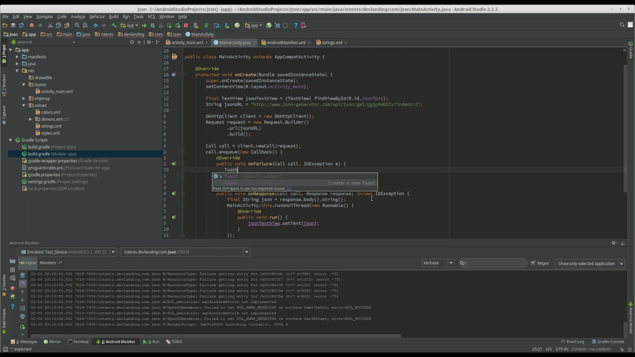 Android Okhttp Tutorial Youtube