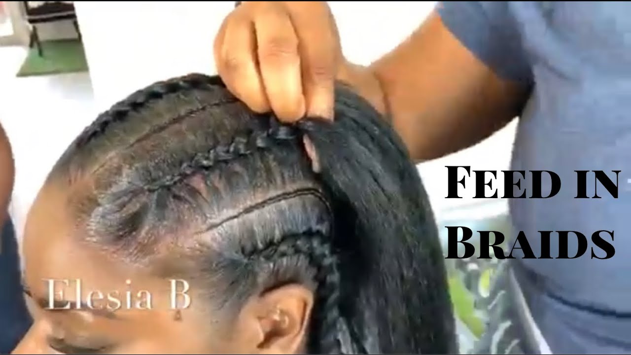 How To Do Feed In Braids Slim Thick Braids Tutorial For Visual