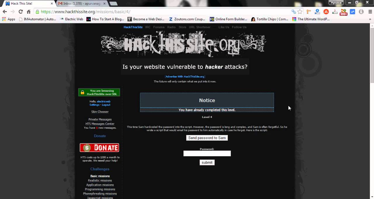 Hackthissite Practice Hacking Basic 4 Youtube