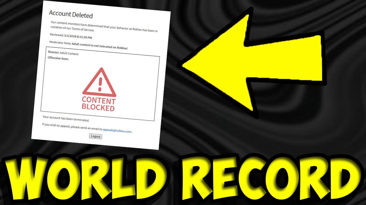 Roblox Ban Speedrun World Record 2019 Youtube
