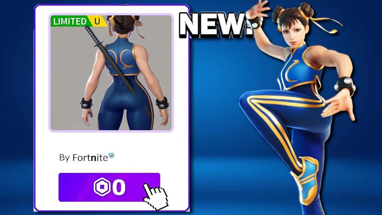 How To Get The Chun Li Skins In Fortnite For 100 Free Youtube