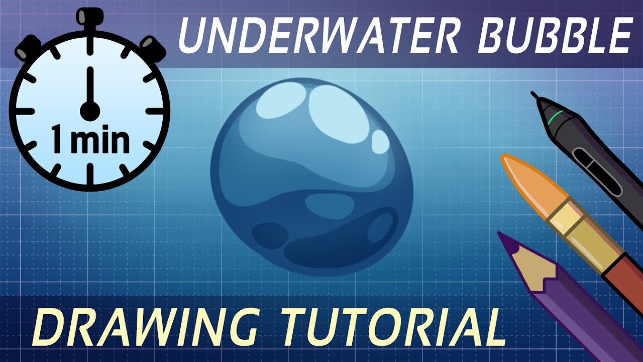1min Underwater Bubble Drawing Tutorial Youtube