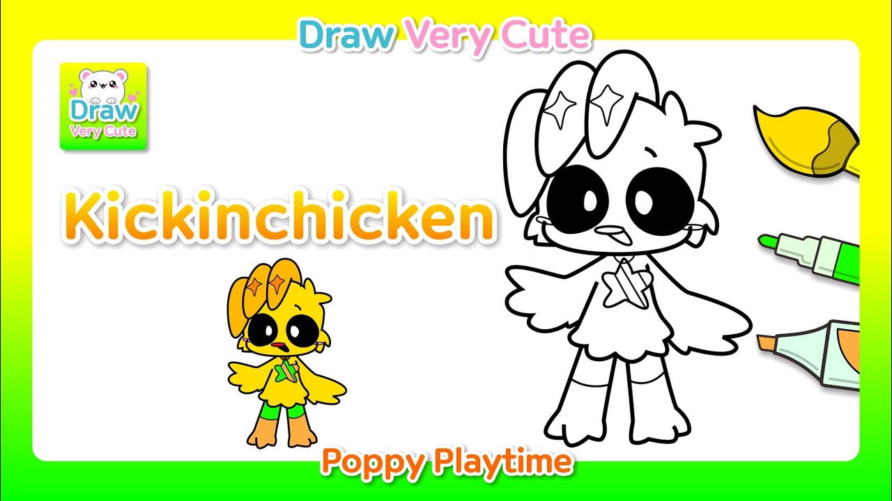 How To Draw Kickin Chicken Drawing And Coloring Cute Anime Characters