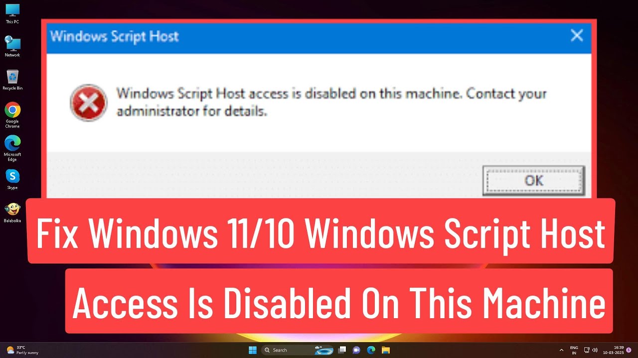 Fix Windows 11 10 Windows Script Host Access Is Disabled On This