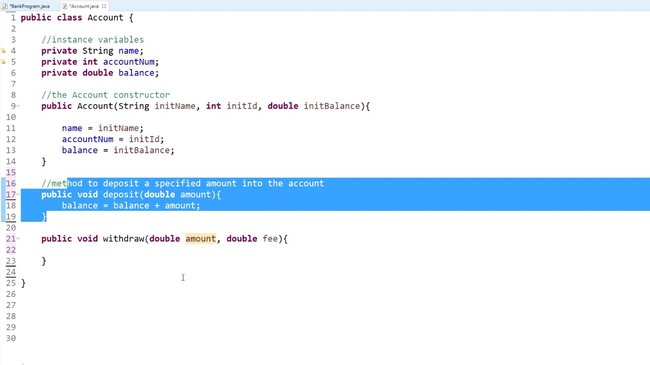 Java Programming Tutorial 16 Using Methods Of A Separate Class