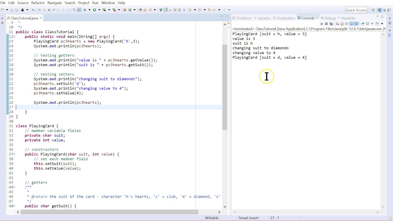 How To Create A Java Class Tutorial Youtube