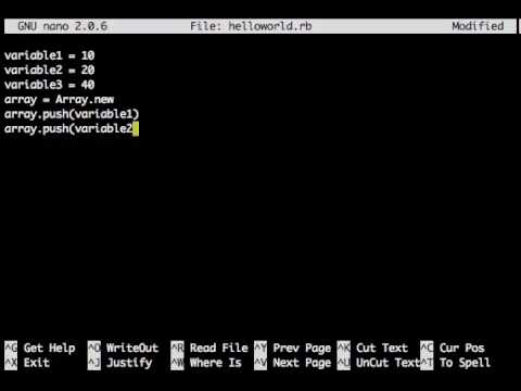 Getting Started Programming With Ruby Lesson 3 Variables Programs