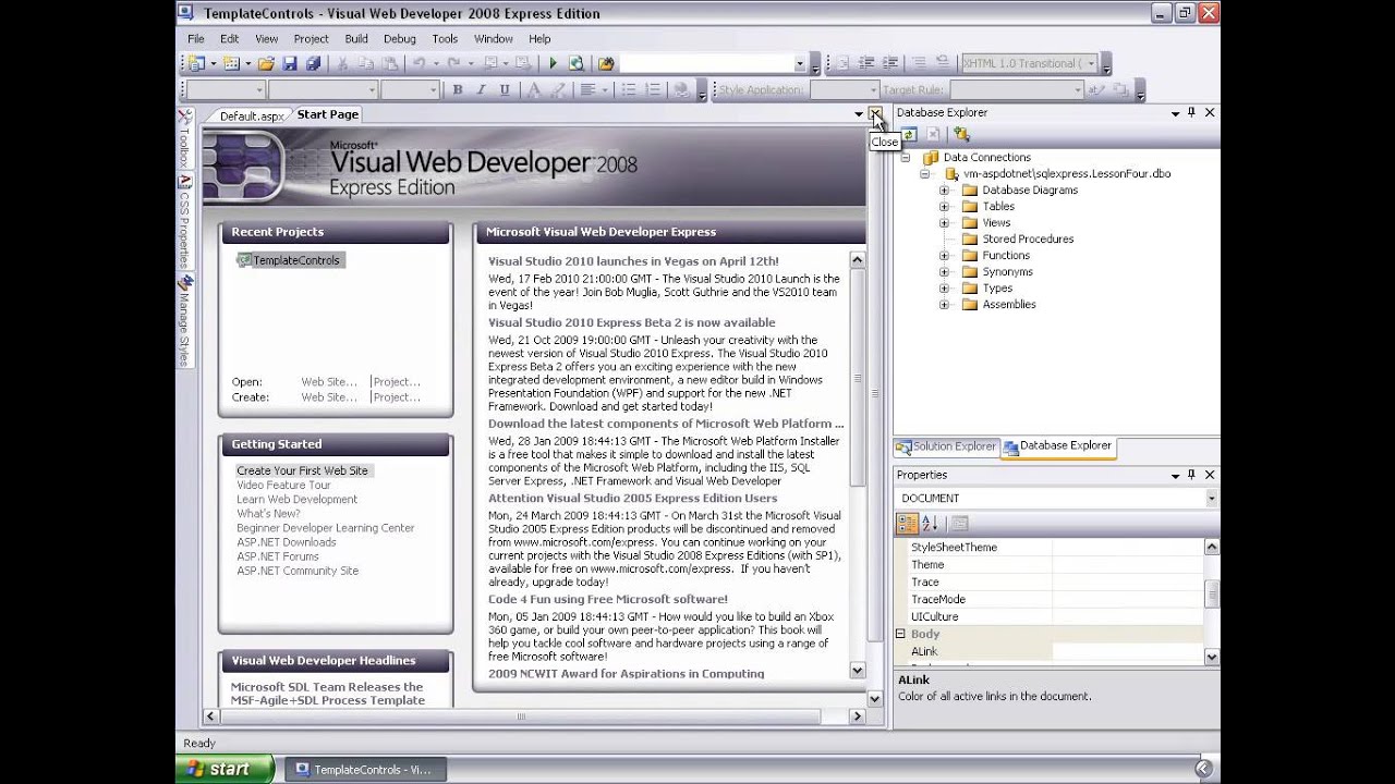Asp Net From Scratch Sql Server Youtube