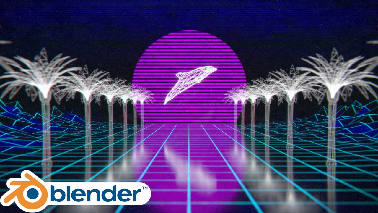 Blender Tutorial Vaporwave Sunset Youtube
