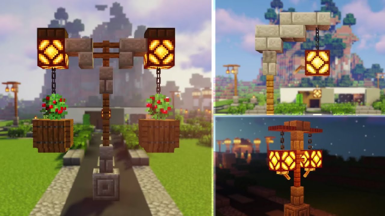 Minecraft Redstone Street Lamp Minecraft 60 Street Light Design Ideas