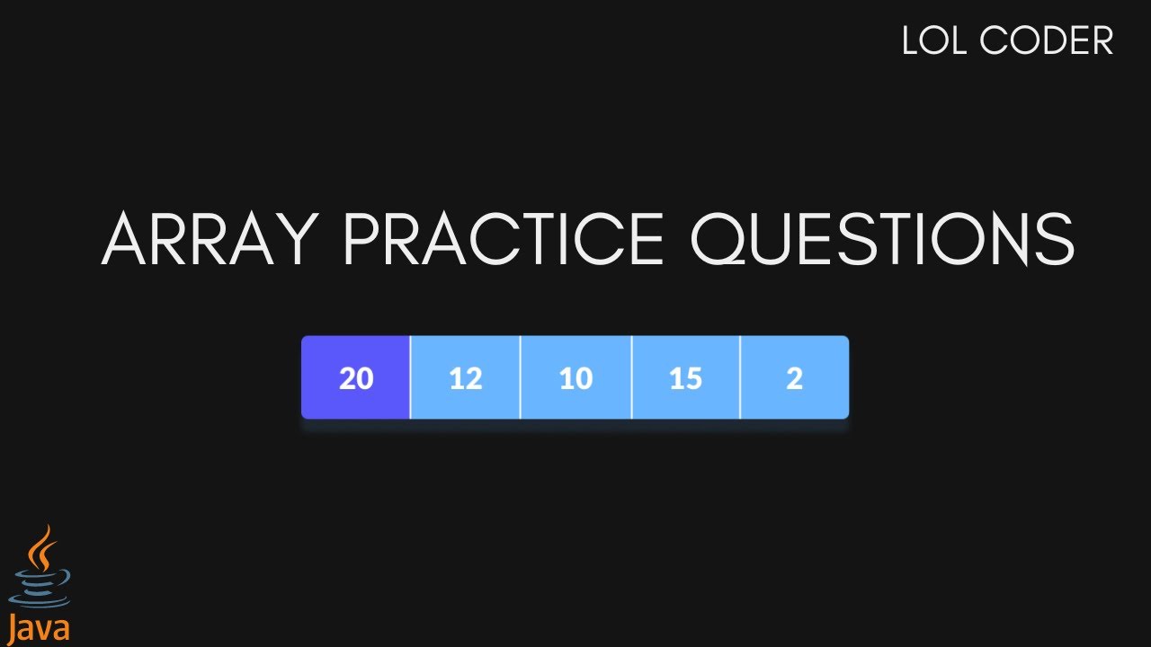 Array Practice Questions Session Youtube