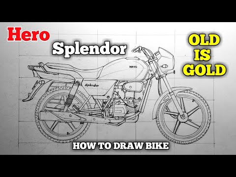 Hero Splendor How To Draw Bike Youtube