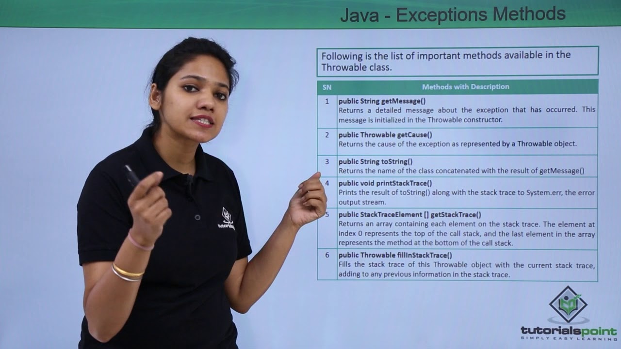 Java Exception Methods Youtube