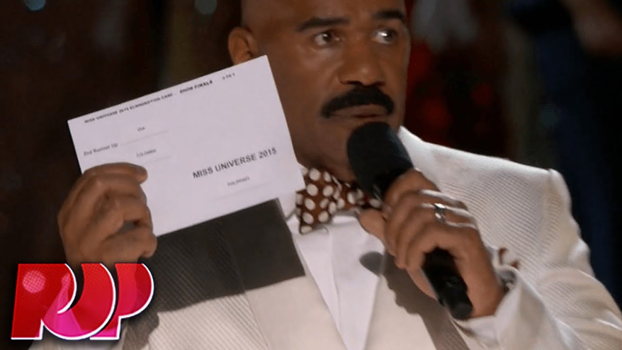 Steve Harvey Makes Huge Mistake At Miss Universe Pageant Youtube