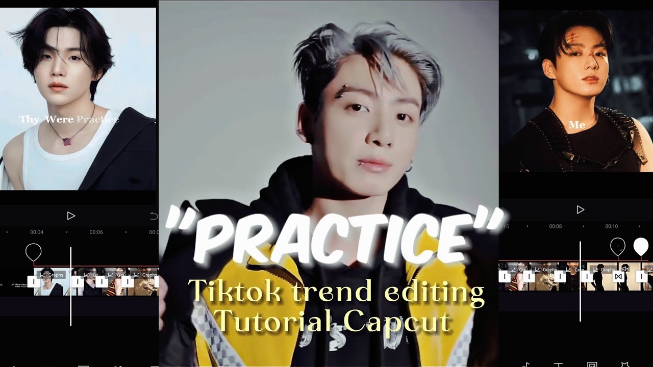 Practice Kpop Tiktok Trend Editing Tutorial Capcut Jin V Suga