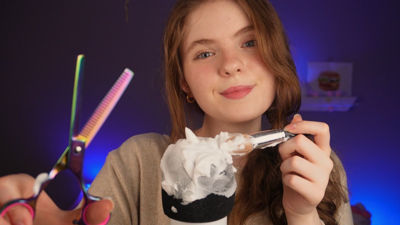 Asmr Barbershop Roleplay рџ Brushing Cutting Shaving Your Hair Youtube
