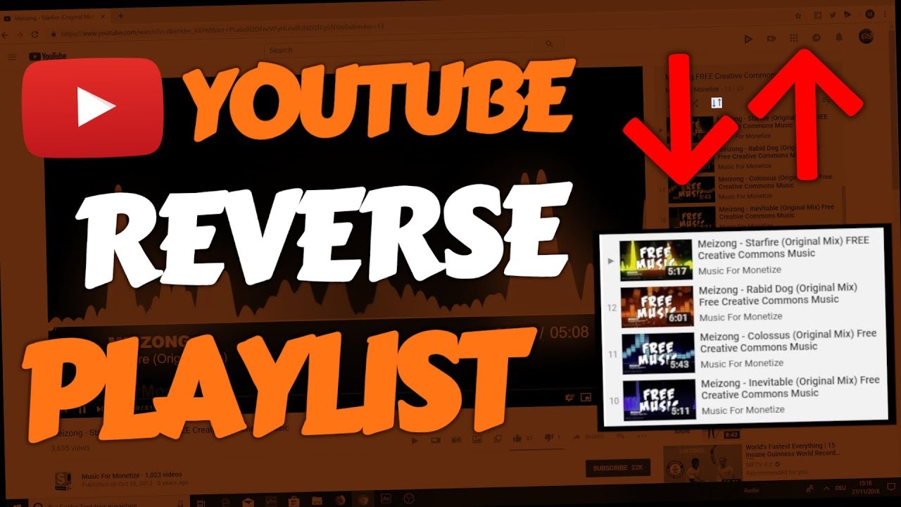 How To Play Playlists In Reverse Backwards Change Order