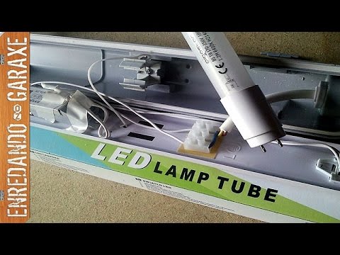 Instalar Tubo Led En Lámpara Sin Cebador Enredando No Garaxe
