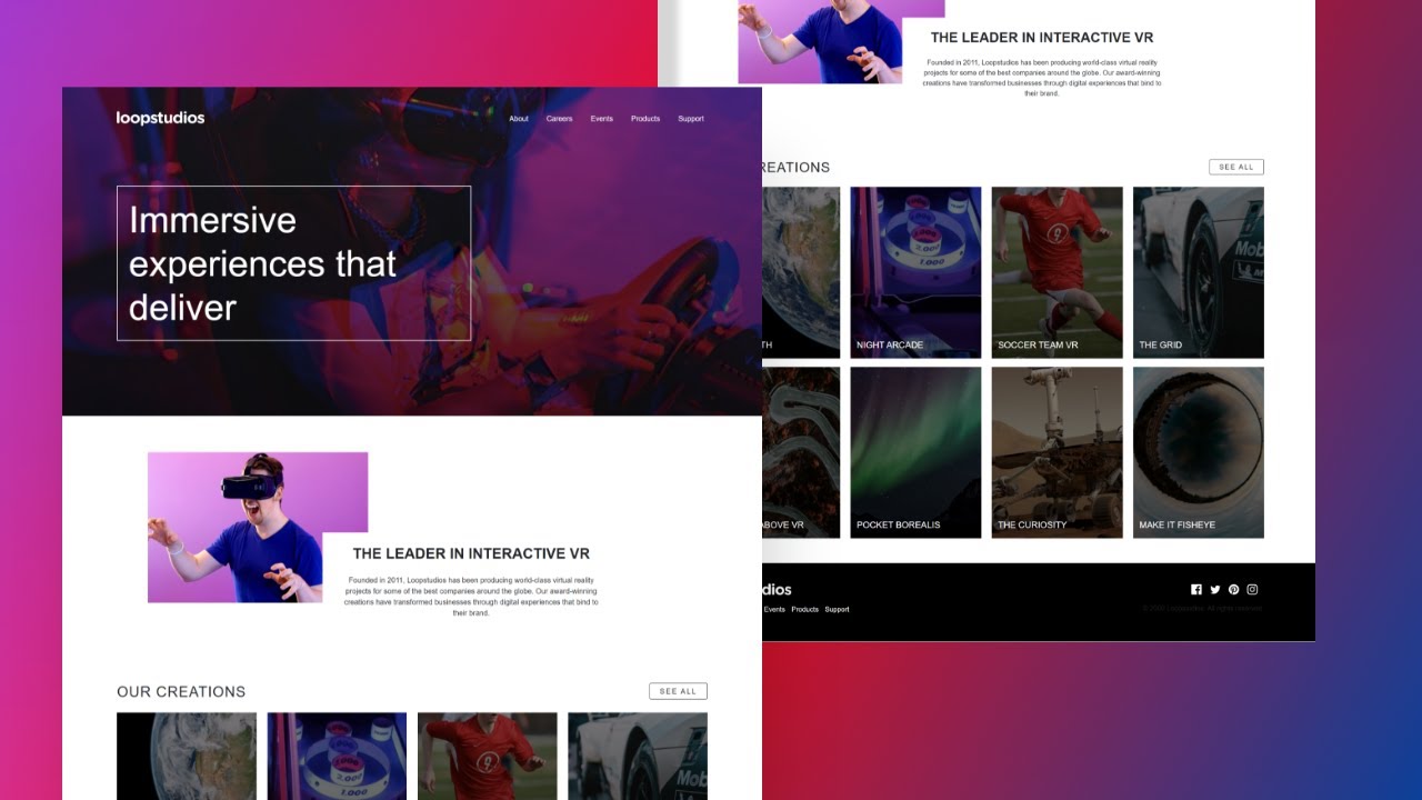 How To Make Website Using Html Css Javascript Loopstudios Landing