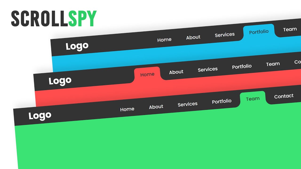 Active Link On Page Scroll Using Javascript Scrollspy Css Inverted