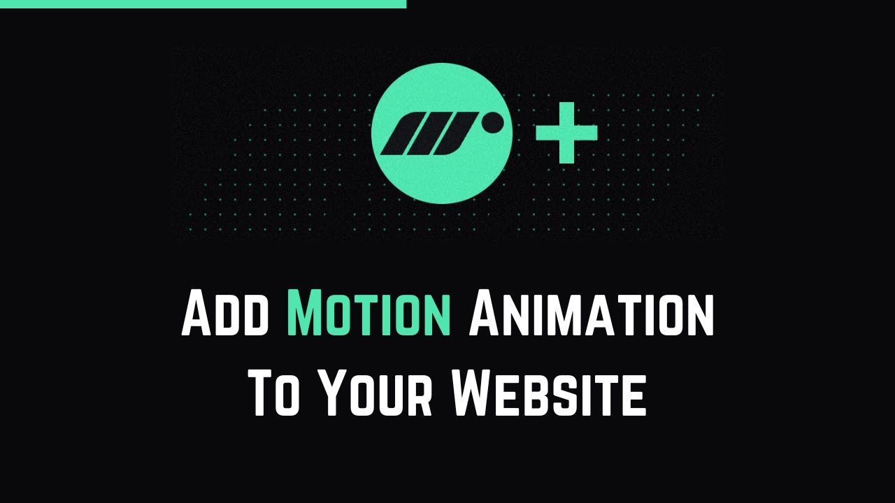 How To Add Framer Motion To Your Html Css Javascript Website Youtube