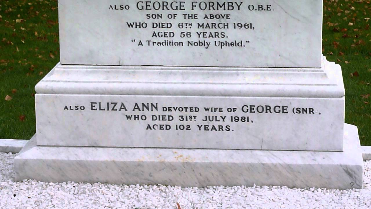 Grave Of George Formby At Warrington Youtube