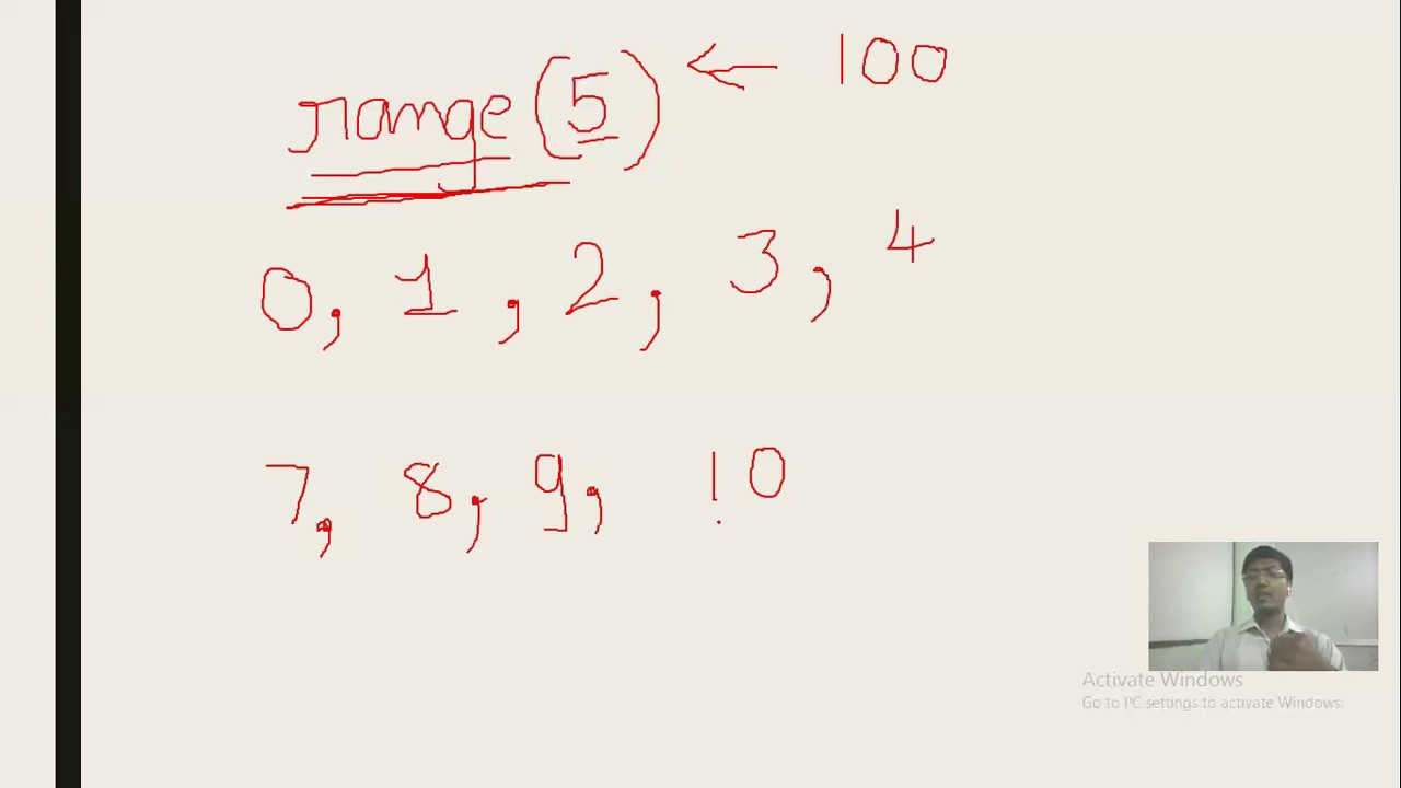 Range Function In Python Explained Youtube