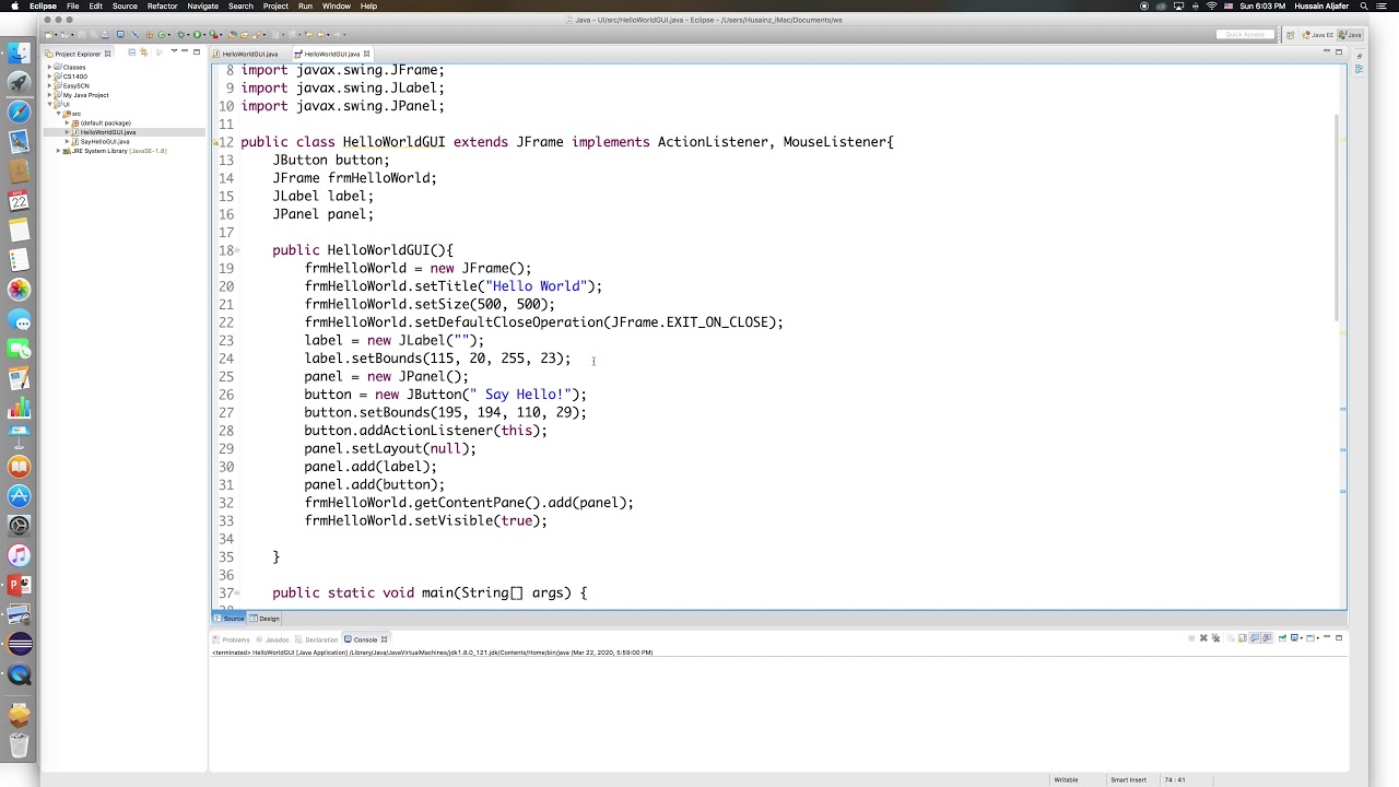 Java Gui Mouselistener Youtube