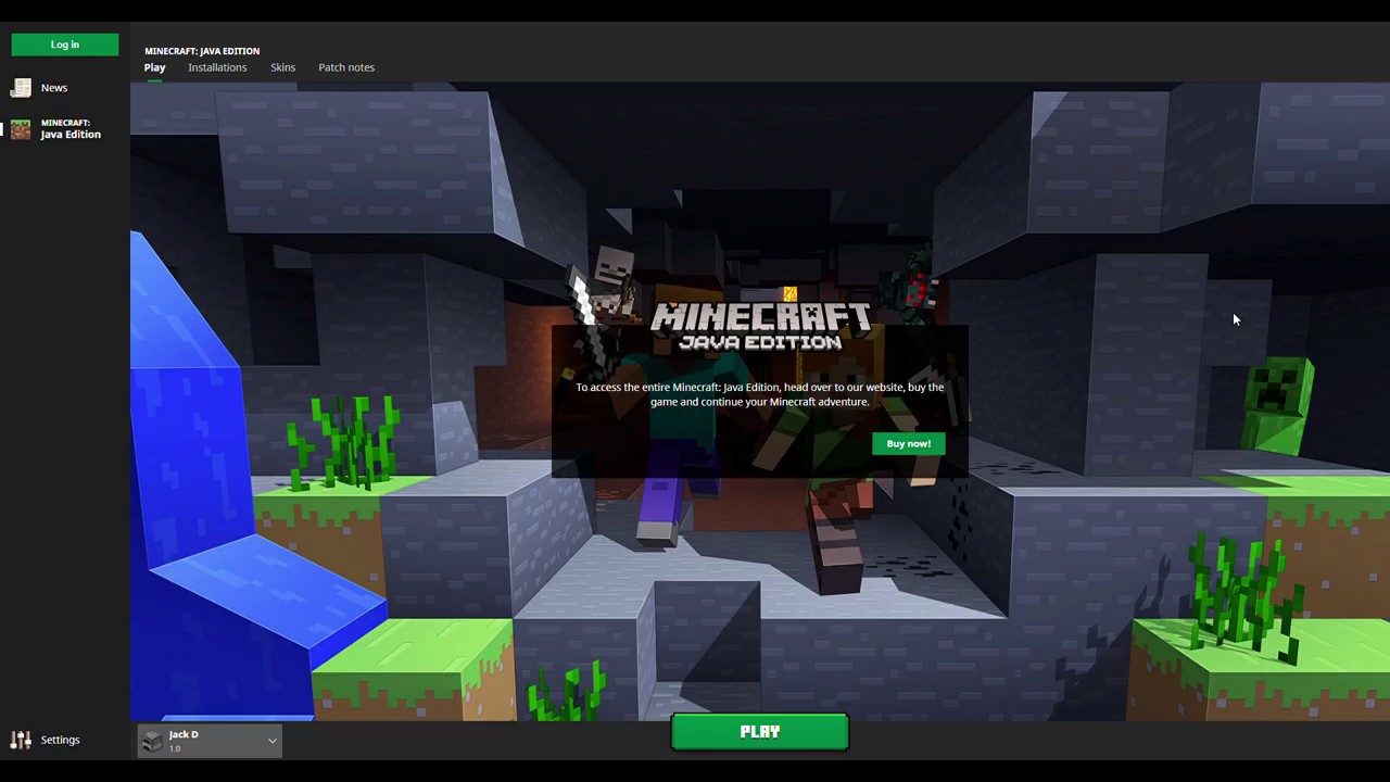 Minecraft Java Edition Log In Youtube