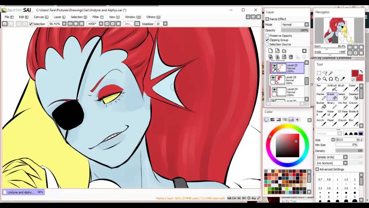 Undertale Fanart Alphys And Undyne Speedpaint Youtube