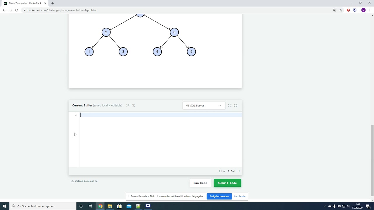 Hackerrank Sql Solutions Binary Tree Nodes Sql Hackerrank Medium