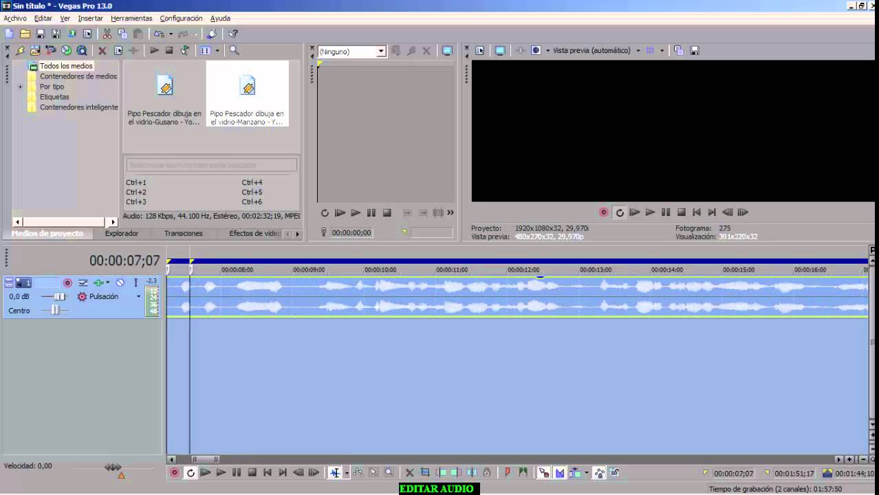 Editar Audio En Sony Vegas Youtube