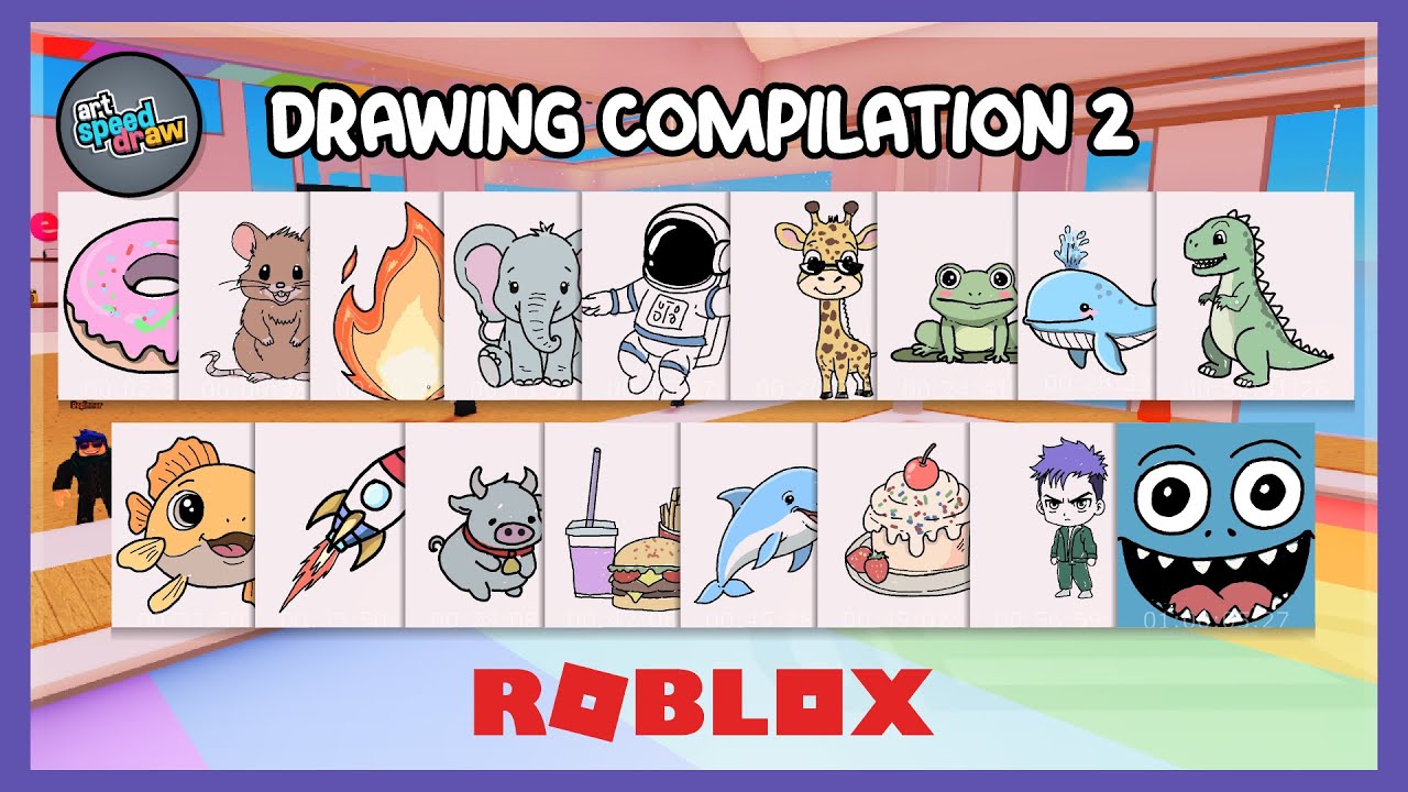 Drawing On Speed Draw Roblox Compilation 2 Youtube