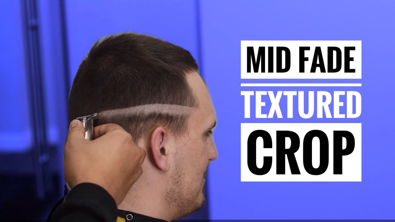 Crazy Transformation Barber Tutorial Mid Fade Textured Crop Youtube