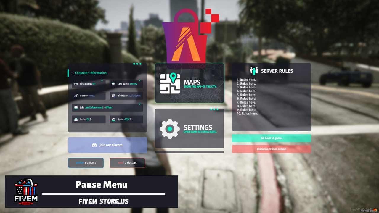 Fivem Pause Menu Fivem Script Youtube