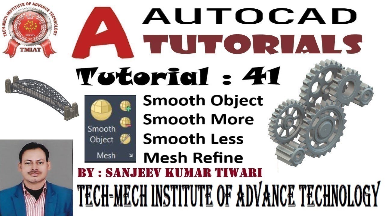 Autocad Advance Tutorial 41 Smooth Object Smooth More Smooth Less