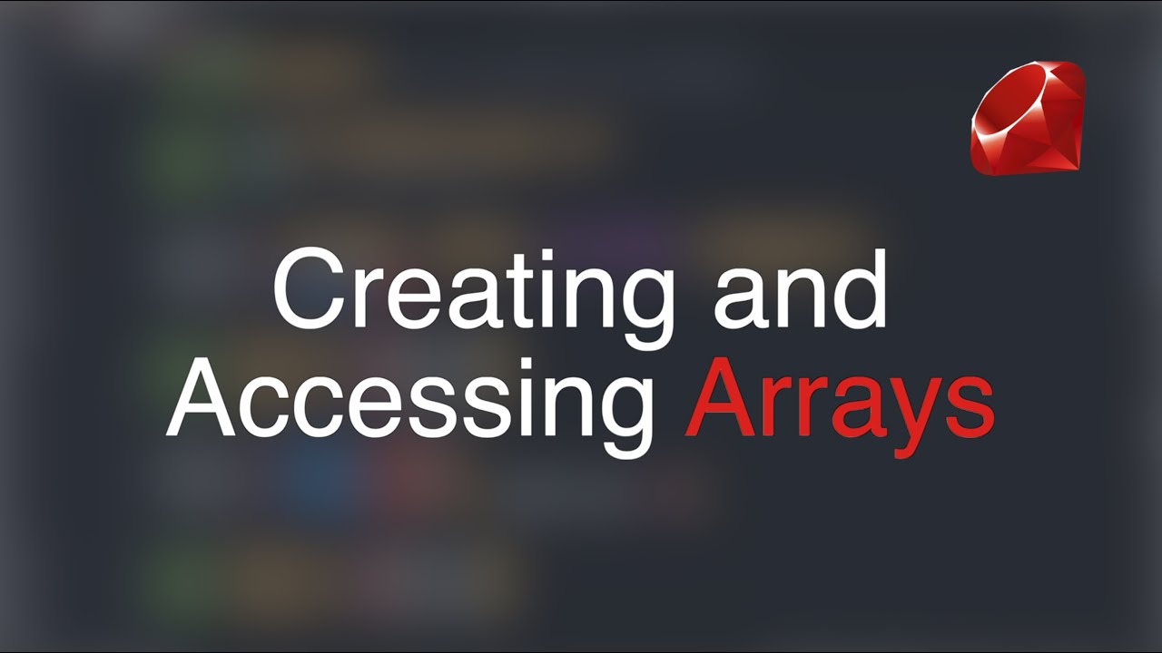 Ruby Tutorial Arrays Youtube