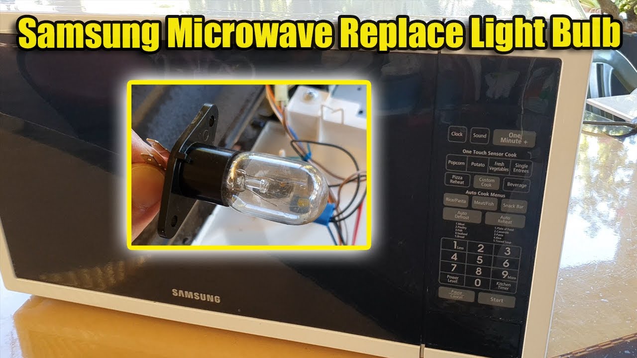 How To Change Replace Broken Light Bulb In Samsung Microwave Youtube