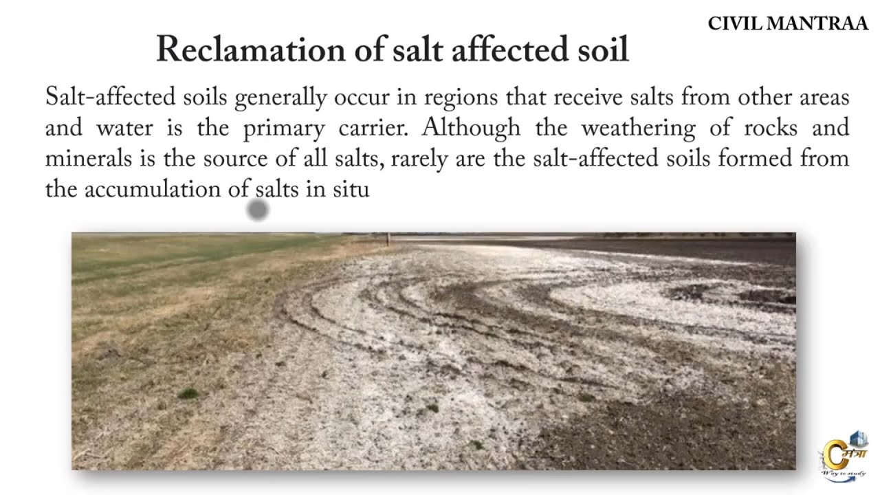 27 Reclamation Of Salt Affected Soil It S Classification And Treatment