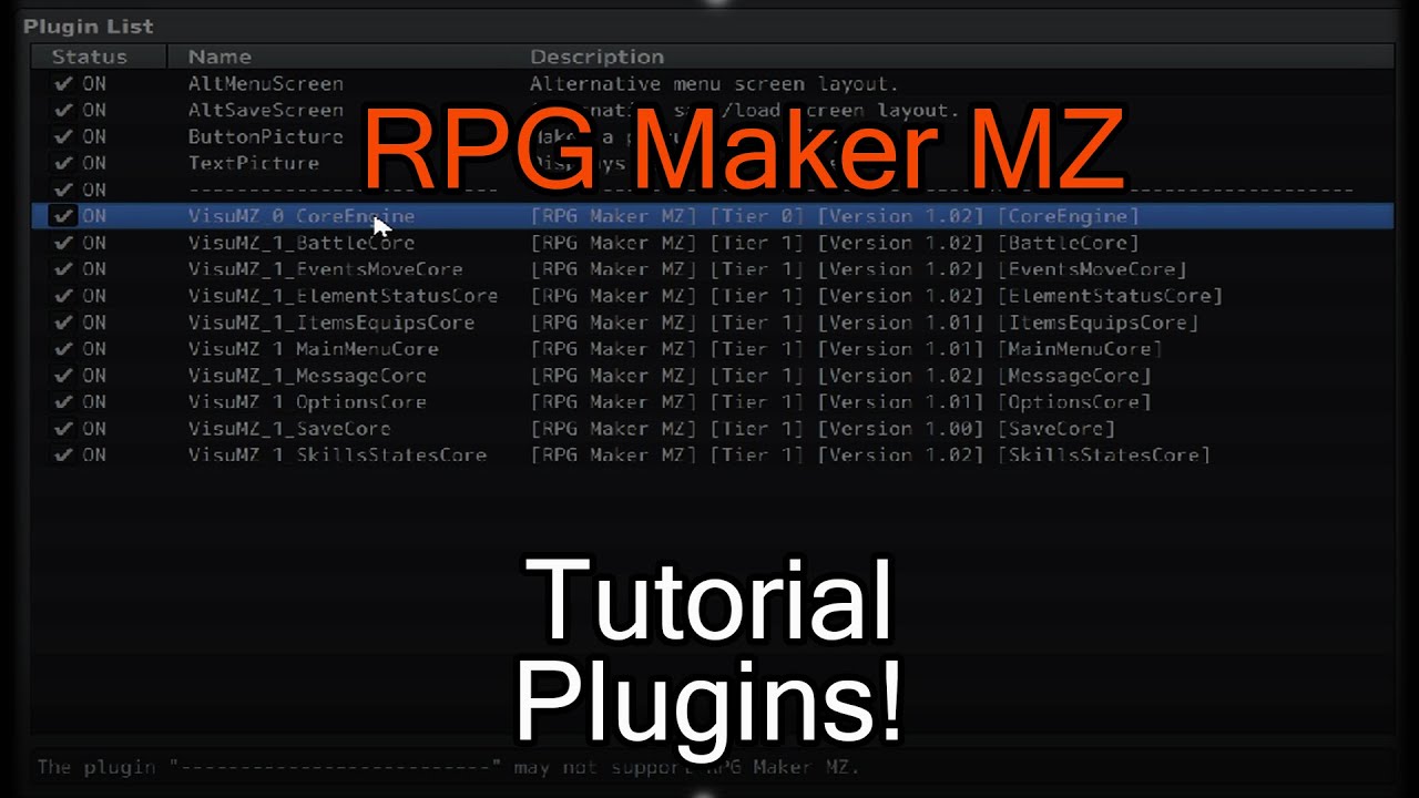 Rpg Maker Mz Tutorial Plugins Youtube