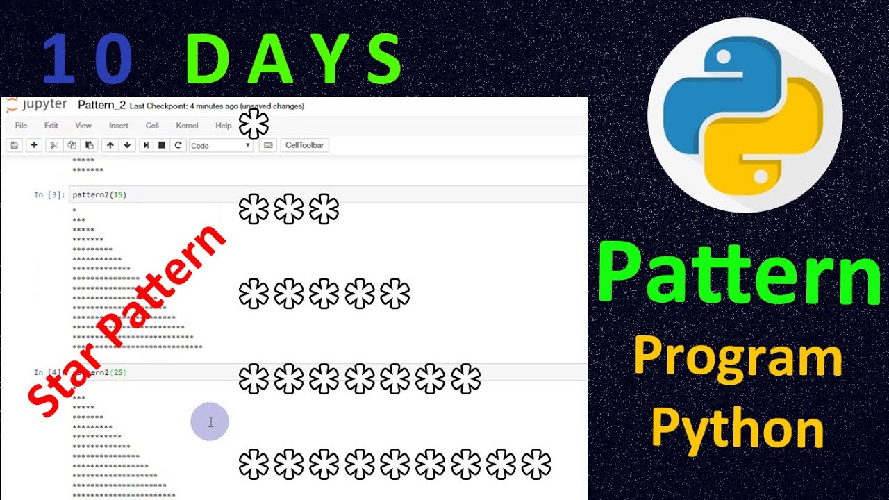 2 Printing Stars In Triangle Shape Pattern Program Python Youtube