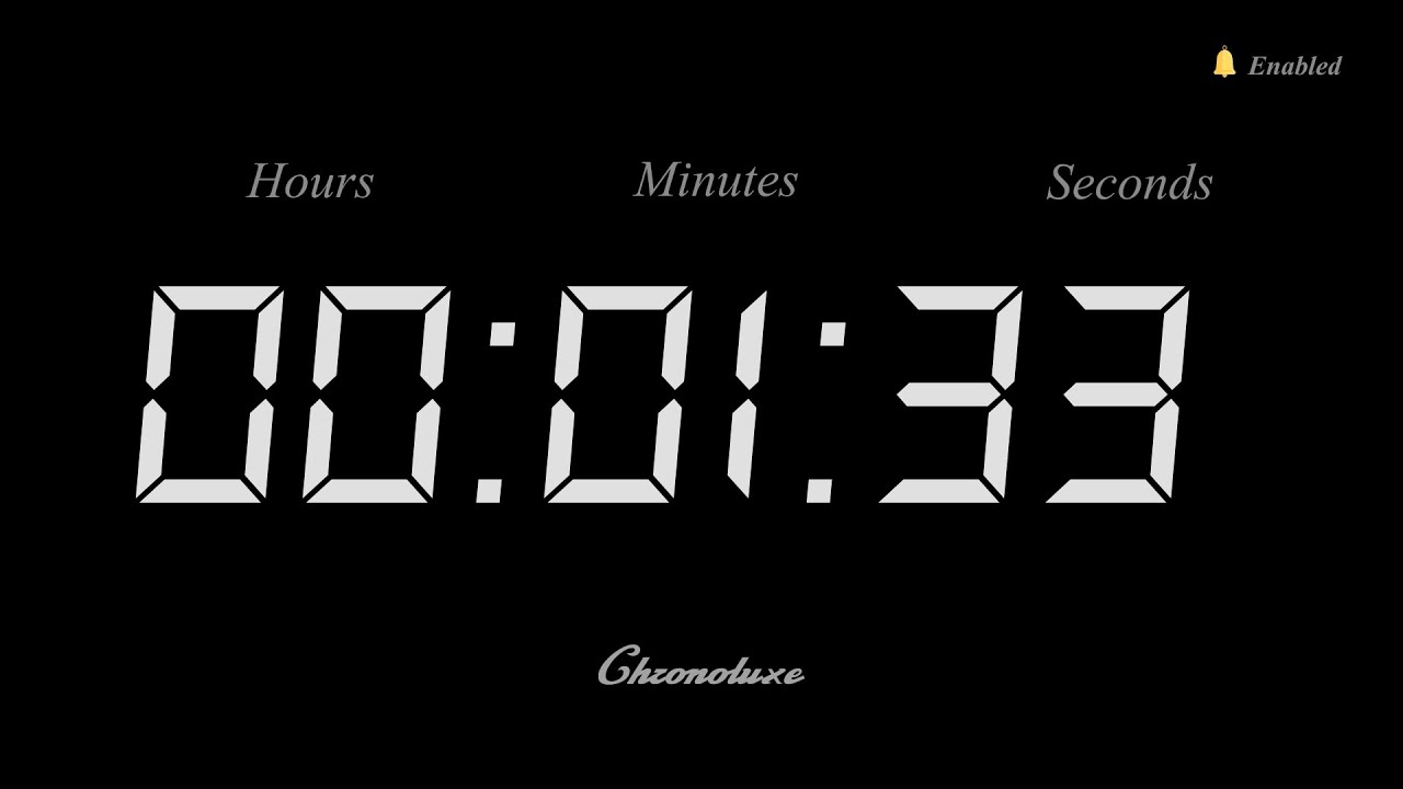 1 Minute 33 Second Timer Clean And Sleek Countdown Youtube